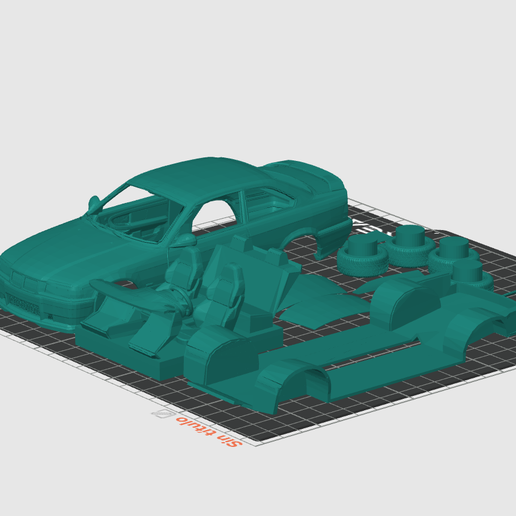 🚗 BMW E36 Coupé M50B20 Turbo - 3D Split Model for Printing and Assembly ...