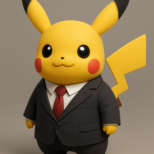 🐉 Pokémon Pikachu Business Edition・Free STL File for 3D printing・Cults