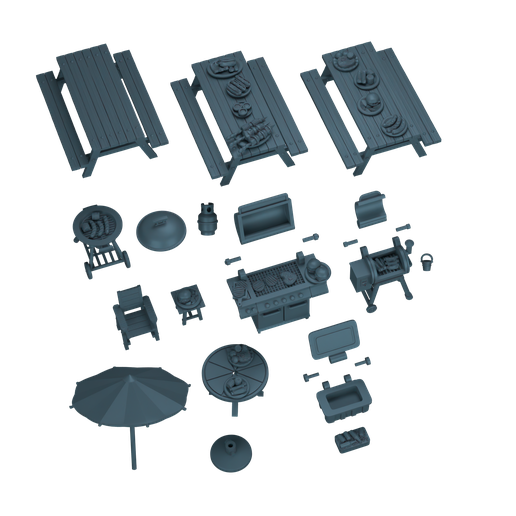 🥳 BBQ Party・ STL File for 3D printing・Cults