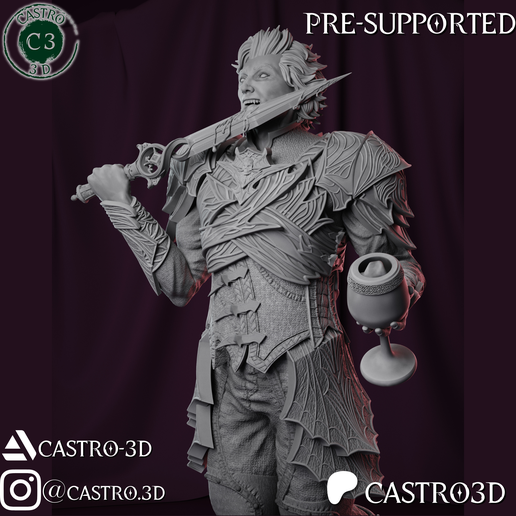 🎲 Astarion Ancunin - Baldurs Gate 3 Miniature Collection 3D print model ...