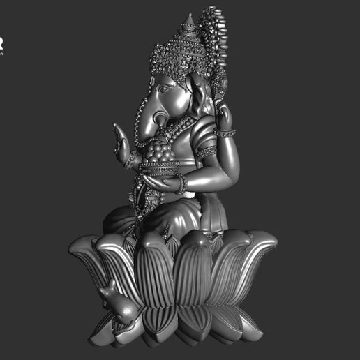 🛕 Lord Ganesha 3D Model | Ganpati Idol for 3D Printing | Hindu God ...