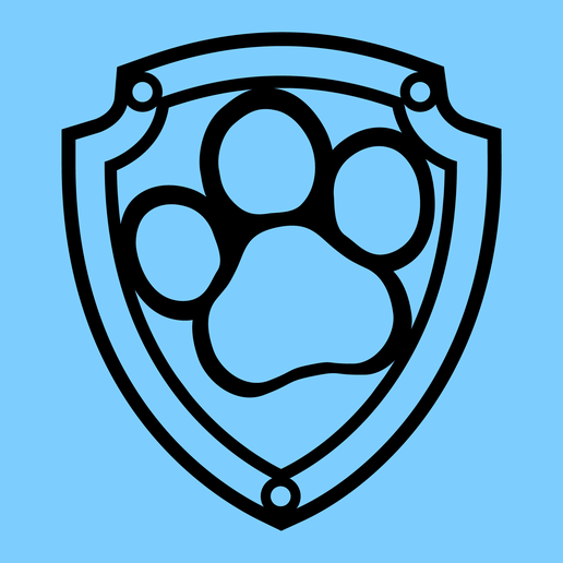 STL-Datei Paw Patrol Ryder Abzeichen 2D Wanddekoration 🐾 ・3D-Druck-Idee ...