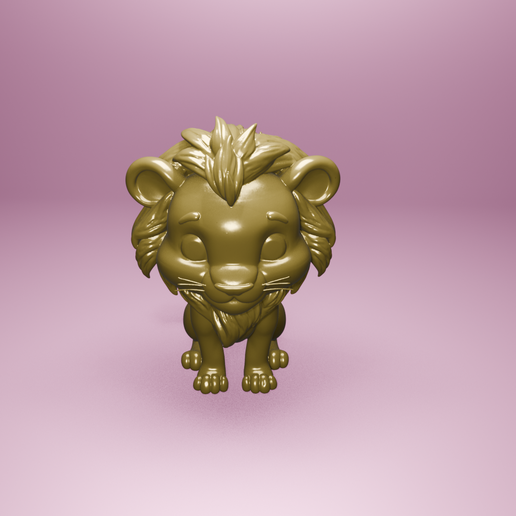 🦁 Sitting Chibi Lion STL – Stylized Cute Lion 3D Model for Printing ...