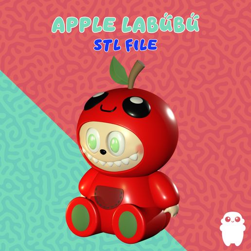 🍎 apple labubu・ STL File for 3D printing・Cults