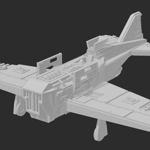 Free 3D file Razorback Variant Thunderbolt Heavy Fighter ⚡ ・3D ...