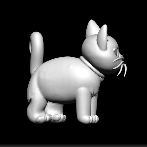 STL file Cute Cat 3D Print Model - Adorable Feline STL File - Playful ...