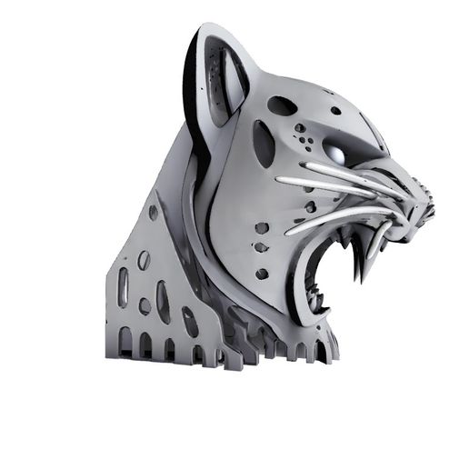 😡 Angry Leopard Head Sculpture for Wild Life Displays・ STL File for 3D ...