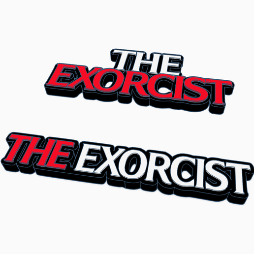 👾 2x THE EXORCIST Logo Display by MANIACMANCAVE3D・ STL File for 3D ...