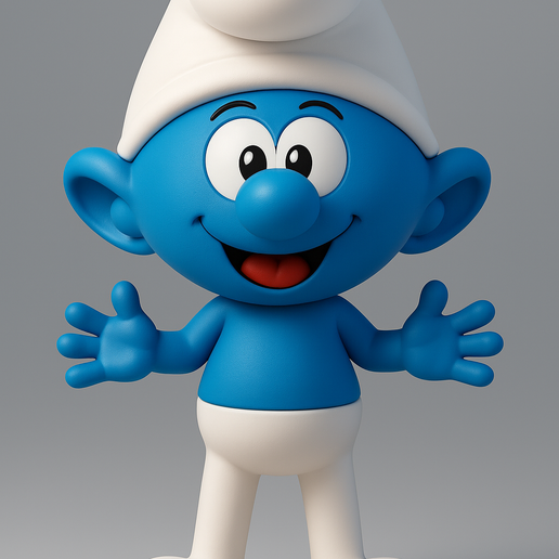 🗿 Smiling Smurf・ STL File for 3D printing・Cults