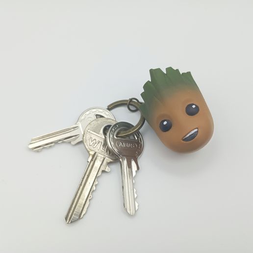 🗝️ Groot KeyChain・ STL File for 3D printing・Cults