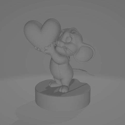 💜 Jerry with heart・ STL File for 3D printing・Cults