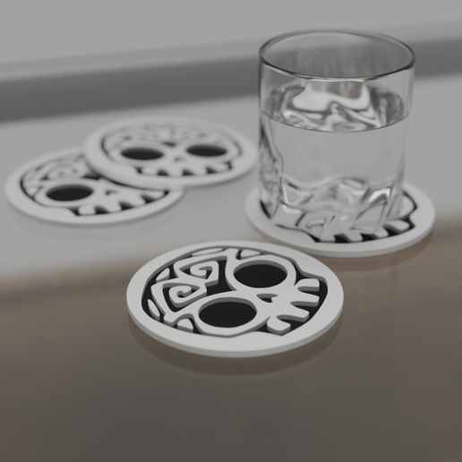 🎃 Skull-Shaped Halloween Coaster - 3D Printable・Free STL File for 3D ...