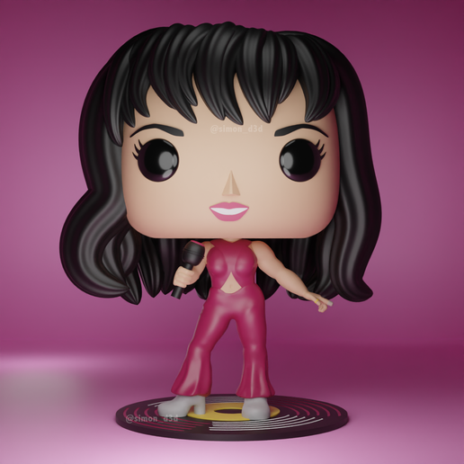 🧑‍🎤 Selena Quintanilla funko pop・ STL File for 3D printing・Cults
