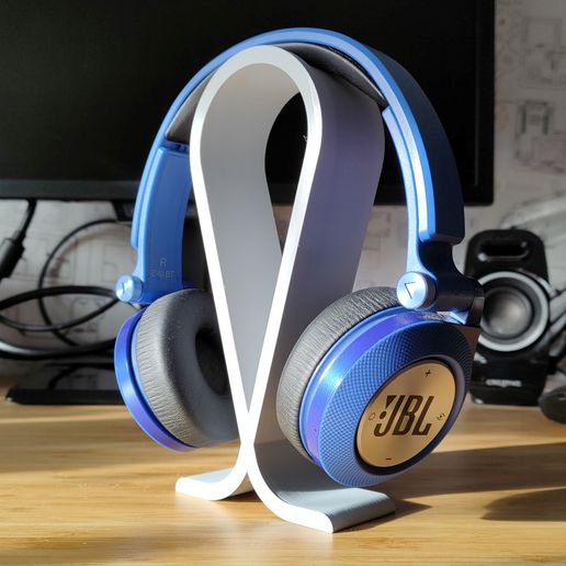🎧 Headphone stand and holder - simple modern design・ STL File for ・Cults