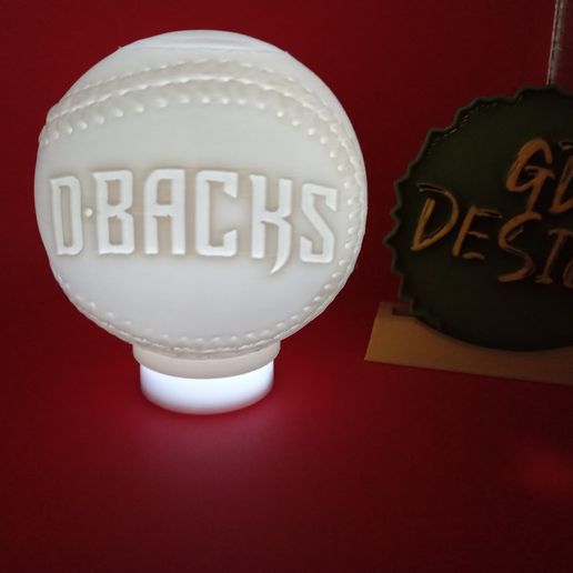 STL file Arizona Diamondback MLB 3D BASEBALL LIGHT ⚾ ・3D printable ...