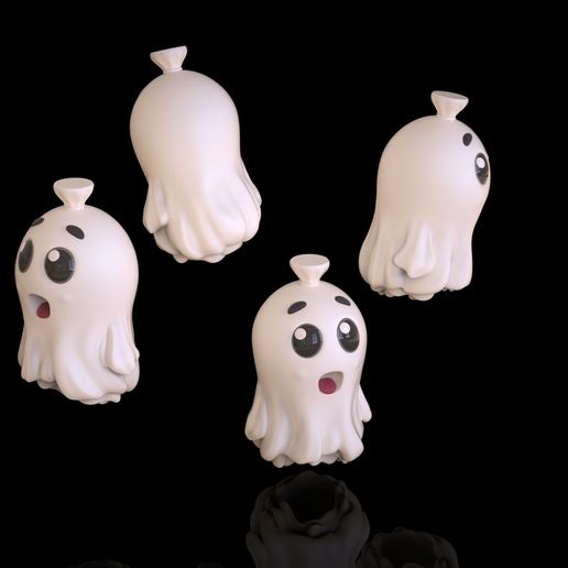 👻 Chibi ghost・Free 3D File for 3D printing・Cults