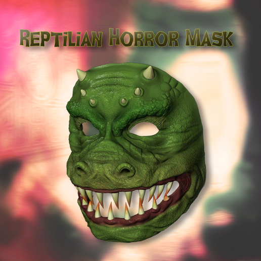 🎃 Máscara Demoníaca Reptiliana – Reptilian Demon Mask (3D Print Model ...
