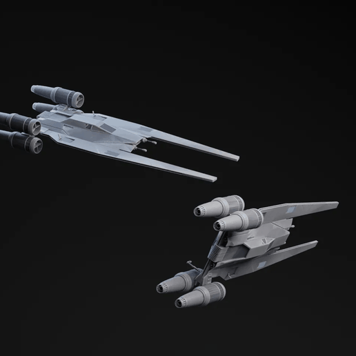 Rebel U-Wing Starfighter UT-60D – High-Detail 3D Print STL Model.・ OBJ ...