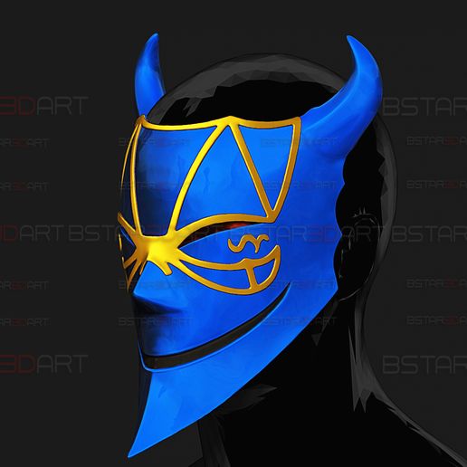 👨‍🎨 Demiurge Half Mask - OverLord Cosplay・ STL File for 3D printing・Cults