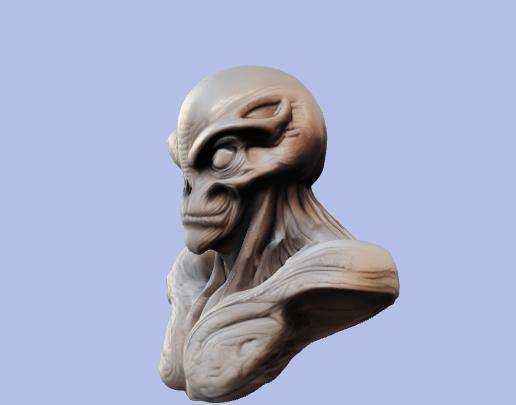 STL file Alien Bust – Sci-Fi 3D Printable Extraterrestrial Sculpture 👽 ...