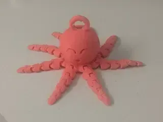 STL file print in place cute baby articulated octopus keychain 👶 ・Model ...