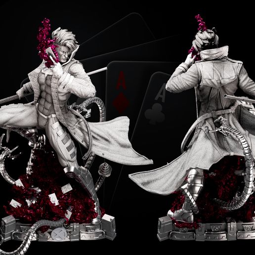 🗿 Wicked Marvel Gambit Sculpture: Tested and ready for 3d printing・ 3D ...