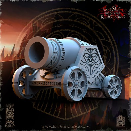 3D file Dwarven Kingdoms Thunder Cannon 🌩️ ・Template to download and 3D ...