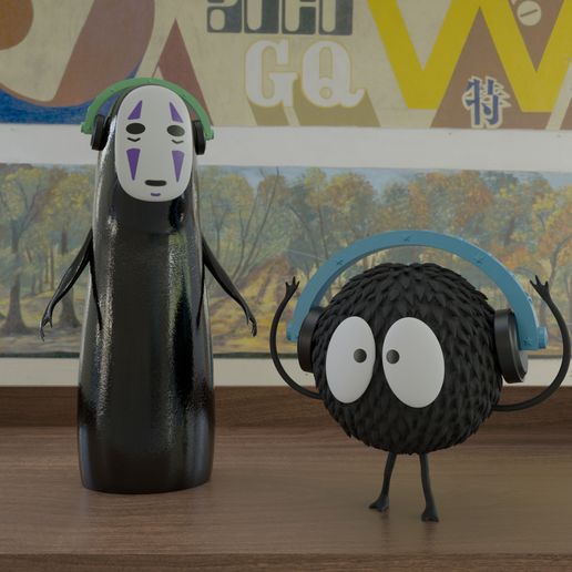 Archivo STL Soot Sprite No Face Best Friends Studio Ghibli Fan Art 3d ...