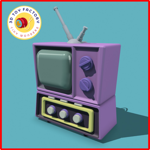 📺 Classic Cartoon Television Toy・ STL File for 3D printing・Cults