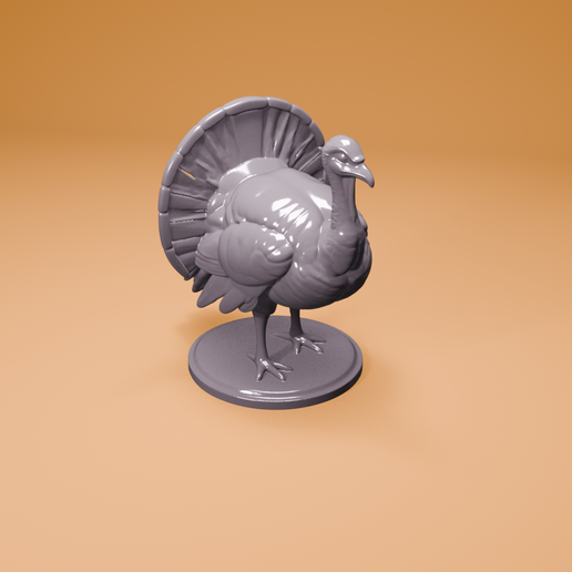 🦃 Resting Turkey 3D Model – Relaxed Pose STL for 3D Printing・ STL File ...