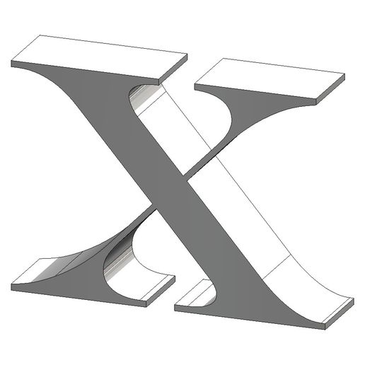 🧑‍🎨 X Engravers MT Font Letter・ STL File for 3D printing・Cults