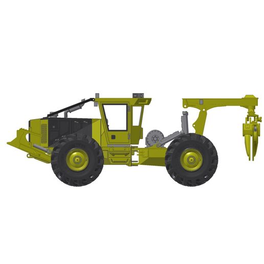 🚜 Tigercat 630H grapple skidder in 1/24 scale・Archivo STL para Impresión 3D・Cults