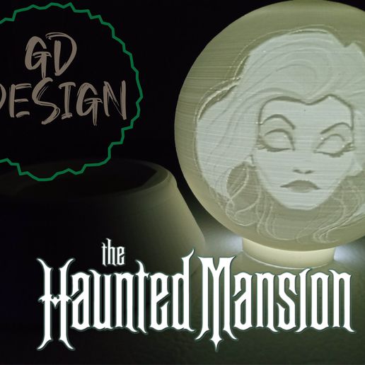👻 Disney Haunted Mansion-Madame Leota Crystal Ball・ STL File for ・Cults
