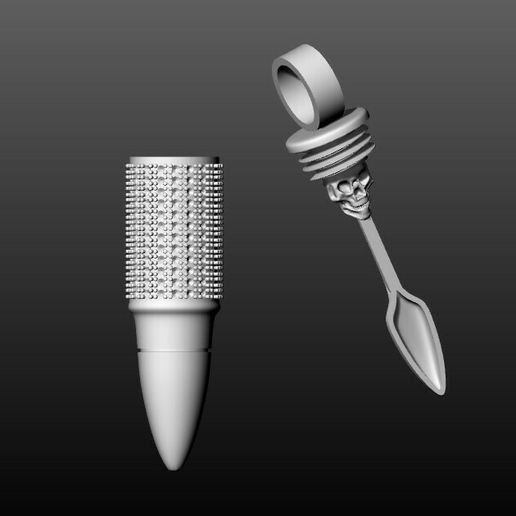 🥄 Snuff Bullet Spoon Gold 3d printable jewelry・ STL File for ・Cults