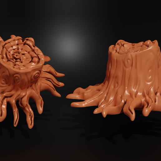 🌳 Tree Stump - 35mm DND Size・ STL File for 3D printing・Cults