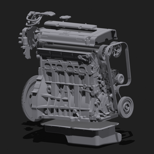 💭 Detailed B Series Engine Model・ 3D File for 3D printing・Cults
