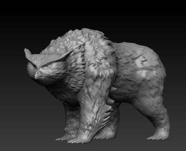 Free STL file Owlbear・3D print design to download・Cults
