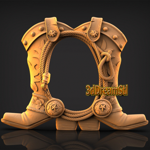 🤠 Cowboy frame STL model, CNC router engraver, artcam, aspire, CNC ...