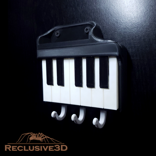 🔑 Articulated Piano Key Hanger・ 3D File for 3D printing・Cults