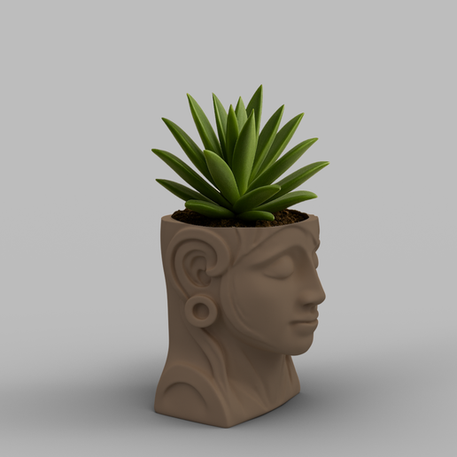 🪴 Elegant Face Planter - Artistic 3D Printed Pot・ STL File for 3D ...