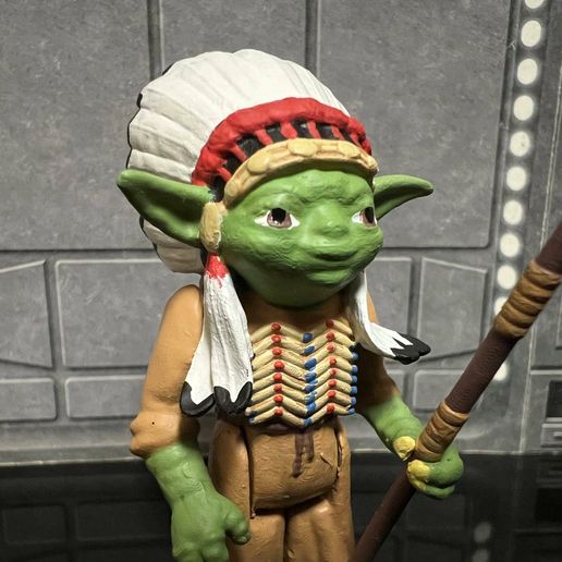 ⭐ STAR WARS VINTAGE YODA INDIAN, THANKSGIVING 2023, UNPRODUCED KENNER ...