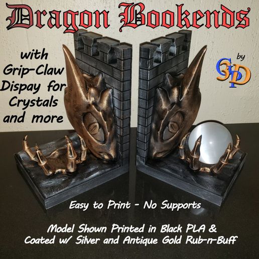 🐉 Dragon Talon Grip Claw Castle Wall Bookends STL 3MF・ STL File for 3D ...