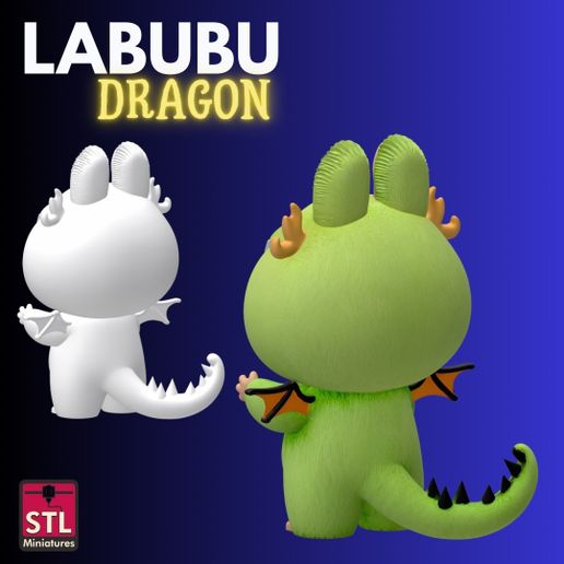 🐉 Labubu Dragon STL – Rare Fantasy Labubu Collectible・ STL File for 3D ...