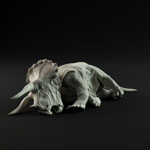 🦖 Triceratops dead 1-35 scale pre-supported・ 3D File for ・Cults