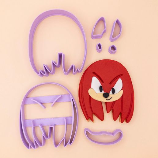 3D file Knuckles the Echidna - Cookie Cutter 🍪 ・Model to download and ...