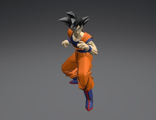 🦸 Goku Low poly・Free STL File for 3D printing・Cults