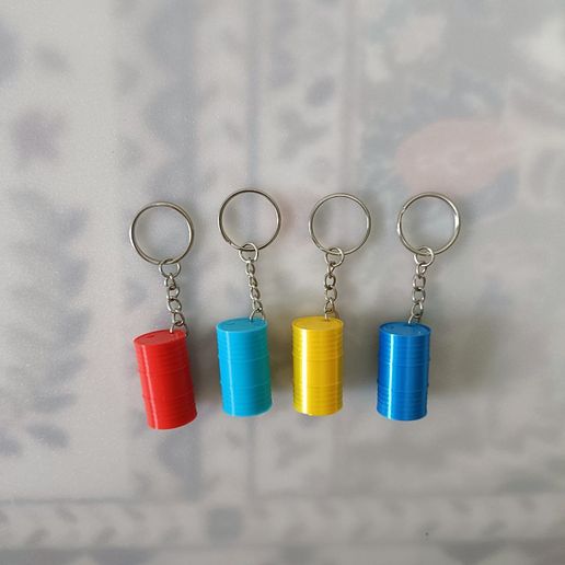 STL file Barrels Keychain 🗝️ ・3D printable design to download・Cults