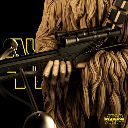 🗿 Chewbacca Sculpture - Star Wars 3D Models - Tested and Ready for 3D ...
