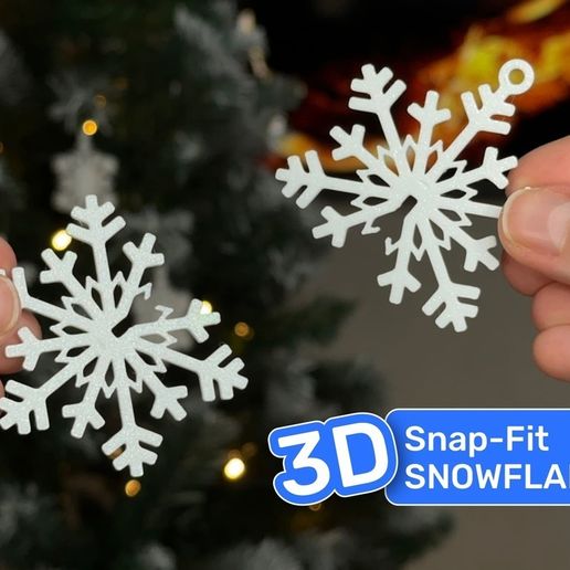 ️ 3D Snowflake Puzzle Snap-Fit New Year's decor - Snowflakes New Year's ...