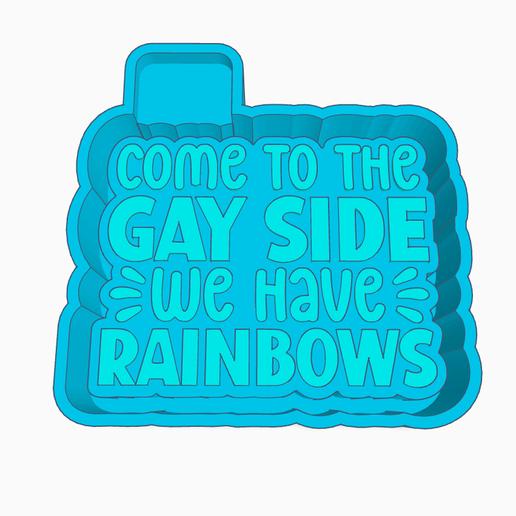 STL file Gay Side Rainbows Freshie Housing 👬 ・Template to download and ...